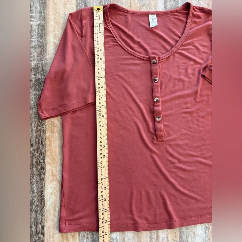 kate quinn | Tops | Kate Quinn Set Of 2 Bamboo Blend Henley Tops Sage ...